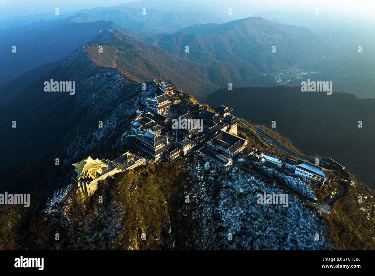 Suizhou. 12th Dec, 2023. This aerial photo taken on Dec. 12, 2023 shows ...