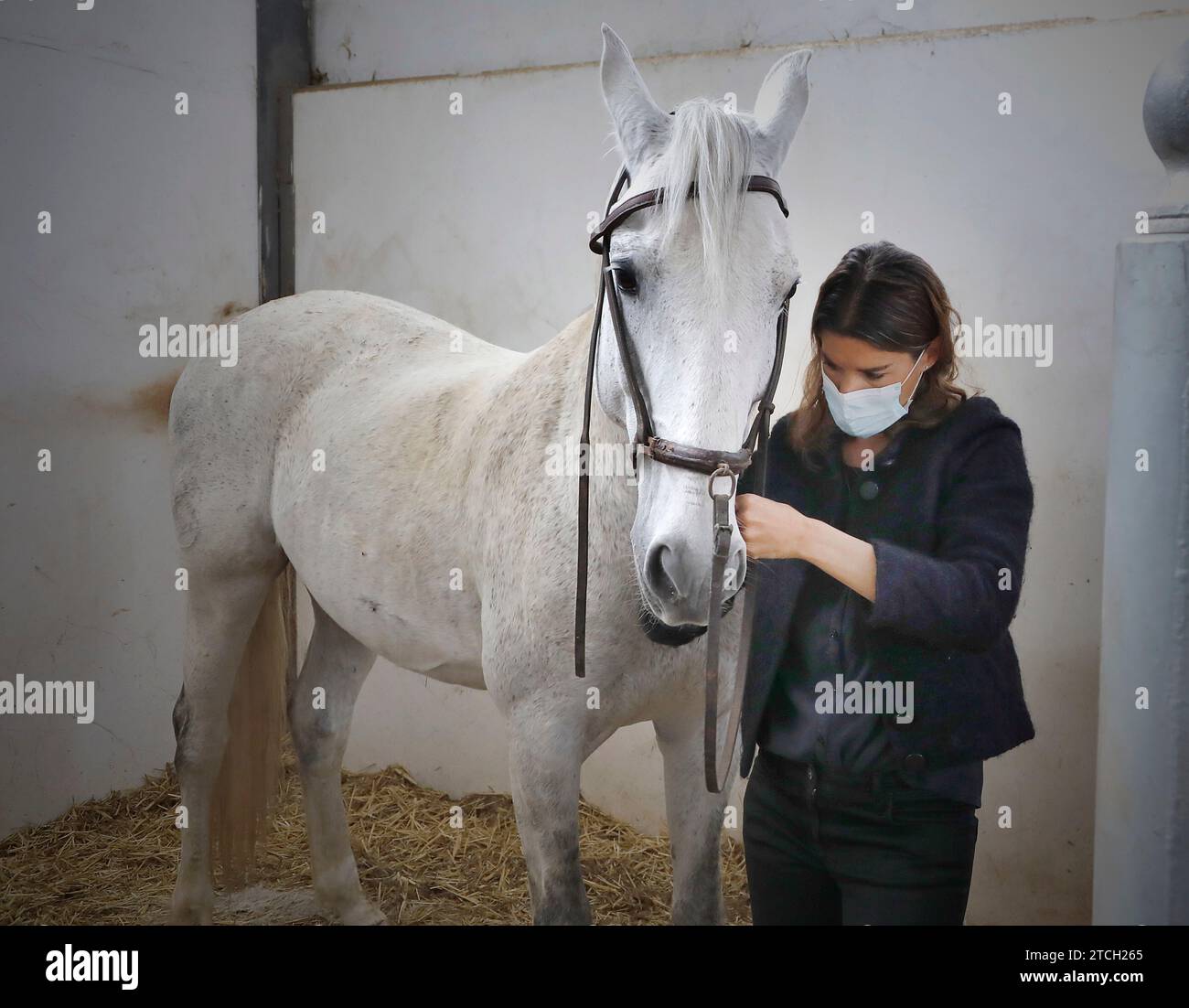 Seville, 03/04/2021. Interview with rejoneadora Lea Vicens at her ...