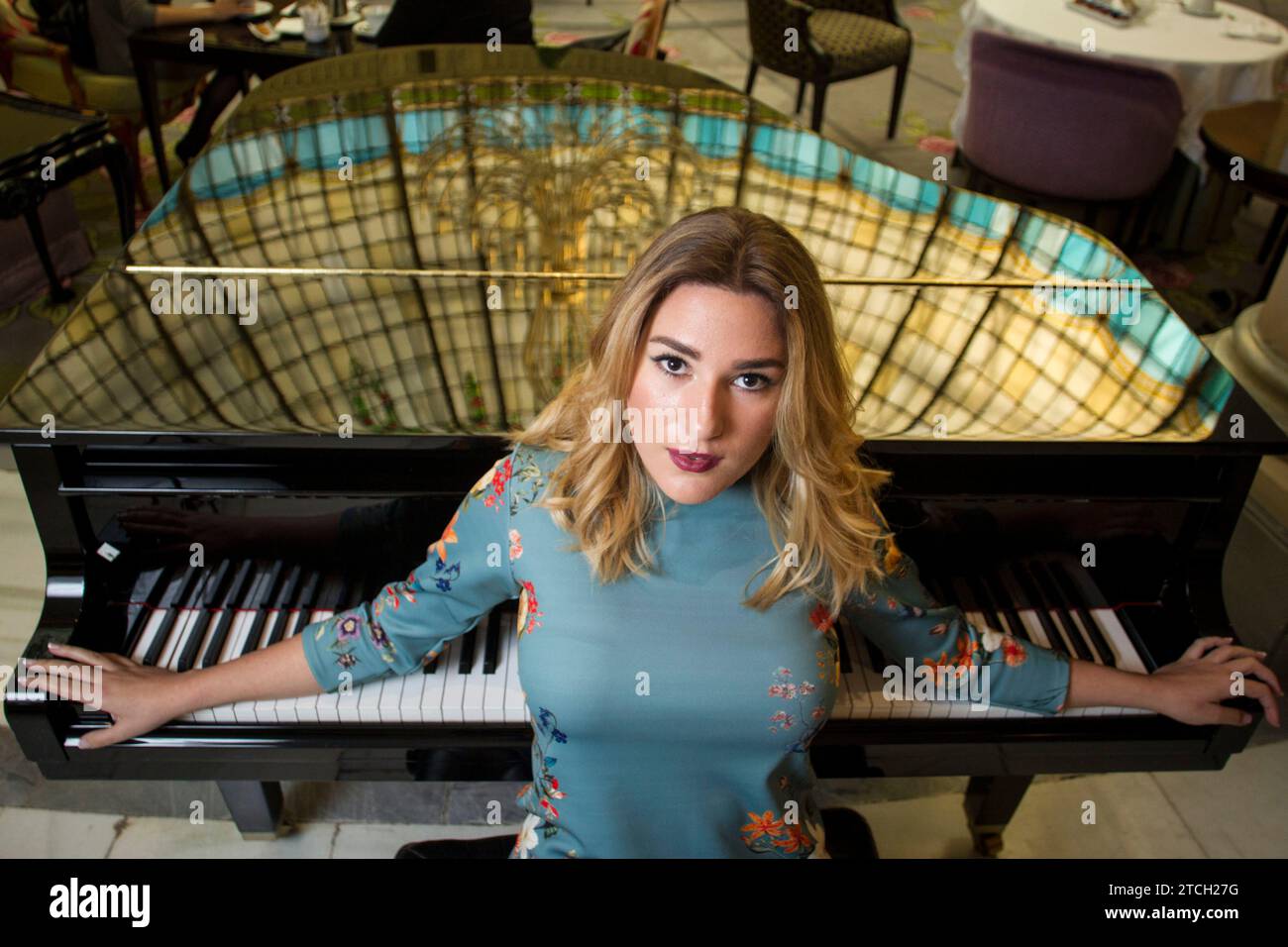 Madrid, 11/15/2016. Interview with the singer Laura Gallego. Photo ...