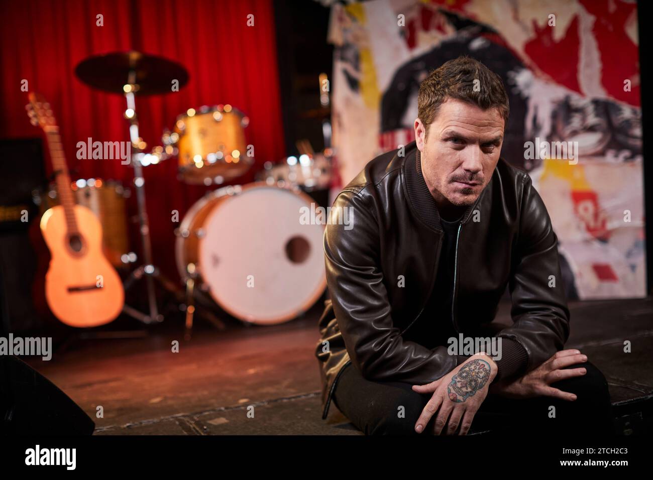 Madrid, 11/10/2021. Local Rock Palace. Posed portraits of singer Dani ...