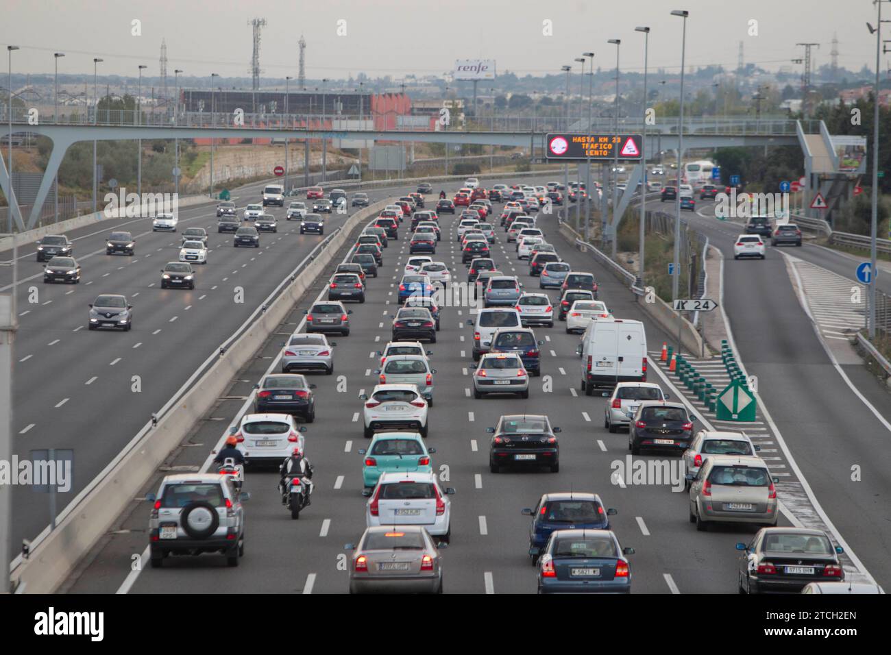 Madrid, 11/01/2016. Entrance to Madrid on the A6. Photo: Isabel Permuy ...
