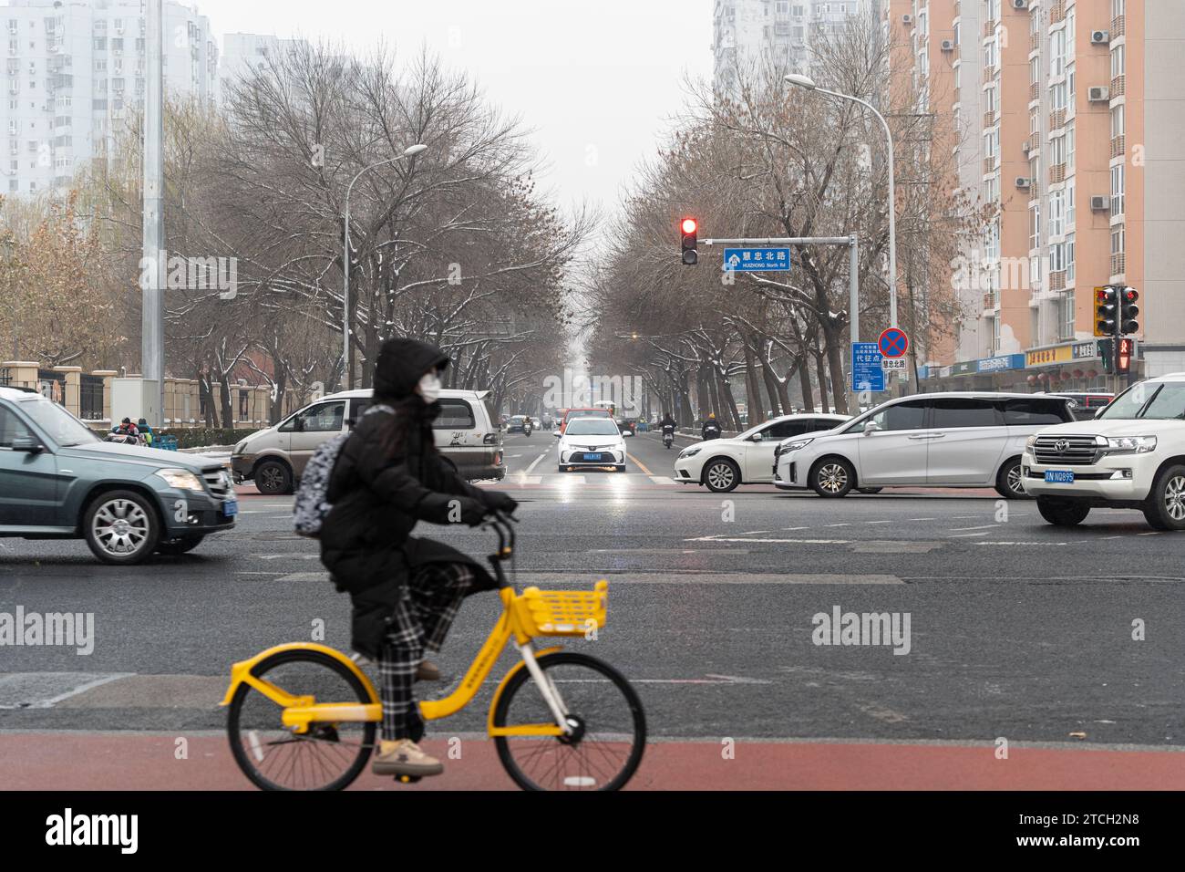 Beijing, China. 13 Dec, 2023. People of Beijing, commute to work on ...