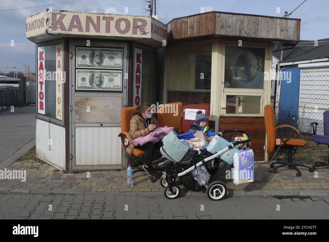 Medyka (Poland), 02/26/2022. Medyka border crossing between Poland and ...