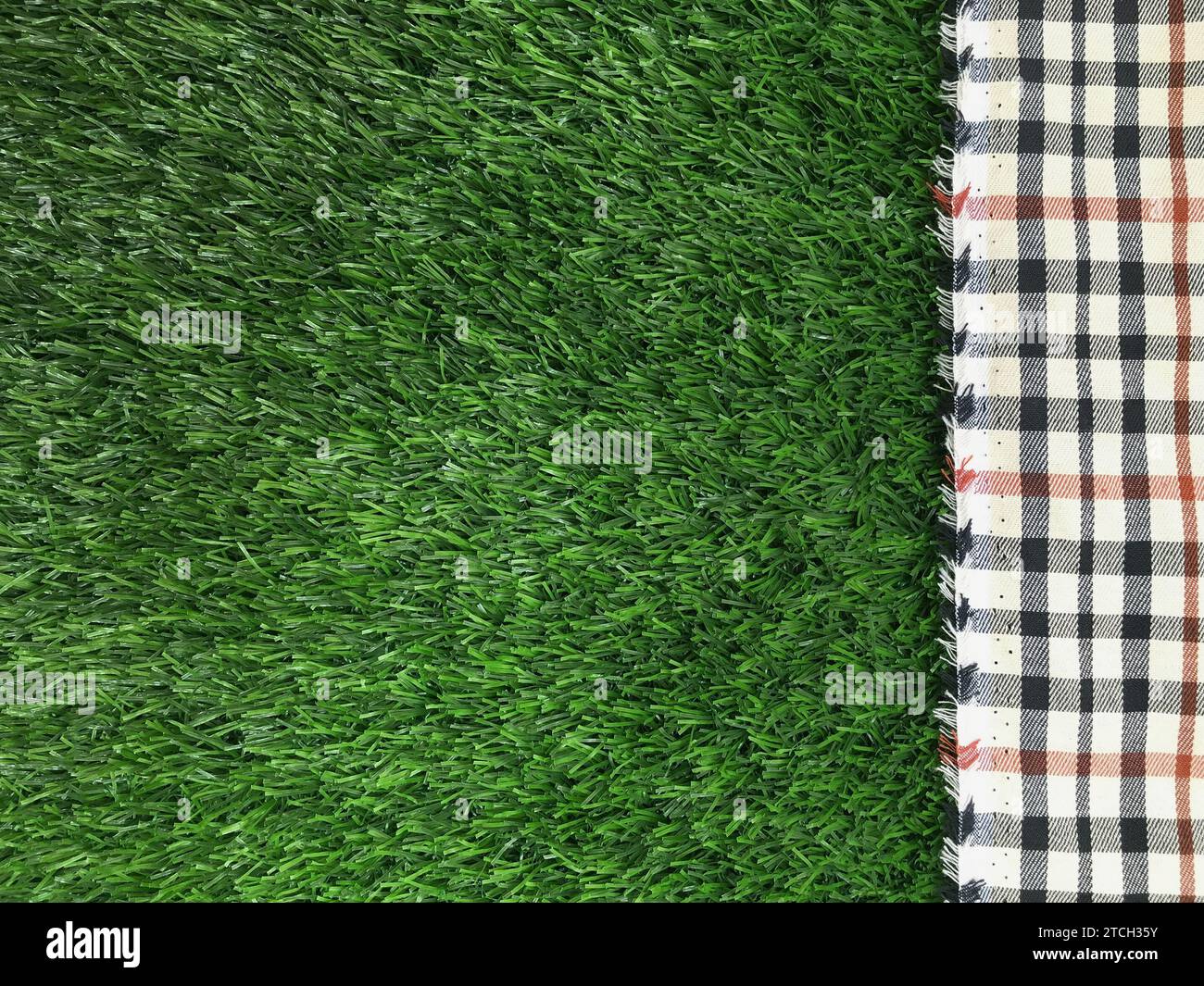 artificial turf with vintage fabric texture Stock Photo - Alamy