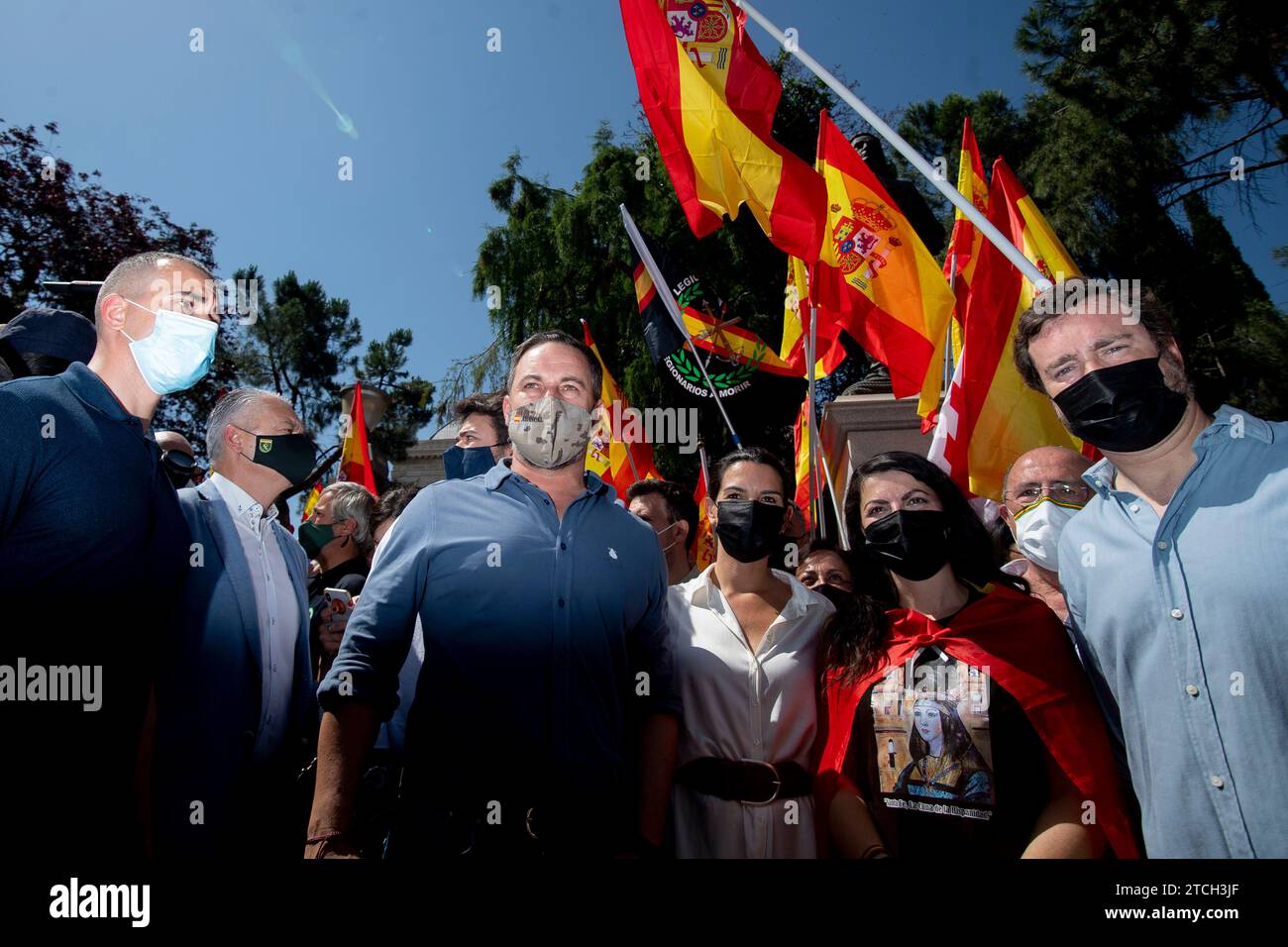 Madrid, 06/13/2021. Demonstration in Colón against the pardons for ...