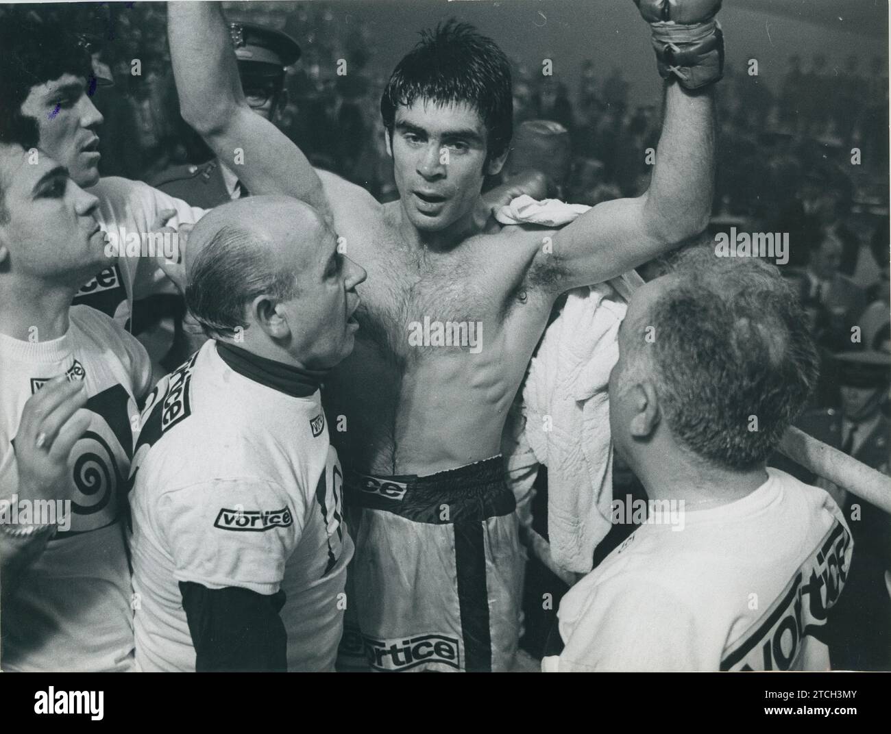 Madrid, 04/29/1971. In the Sports Palace. The world boxing title of the ...
