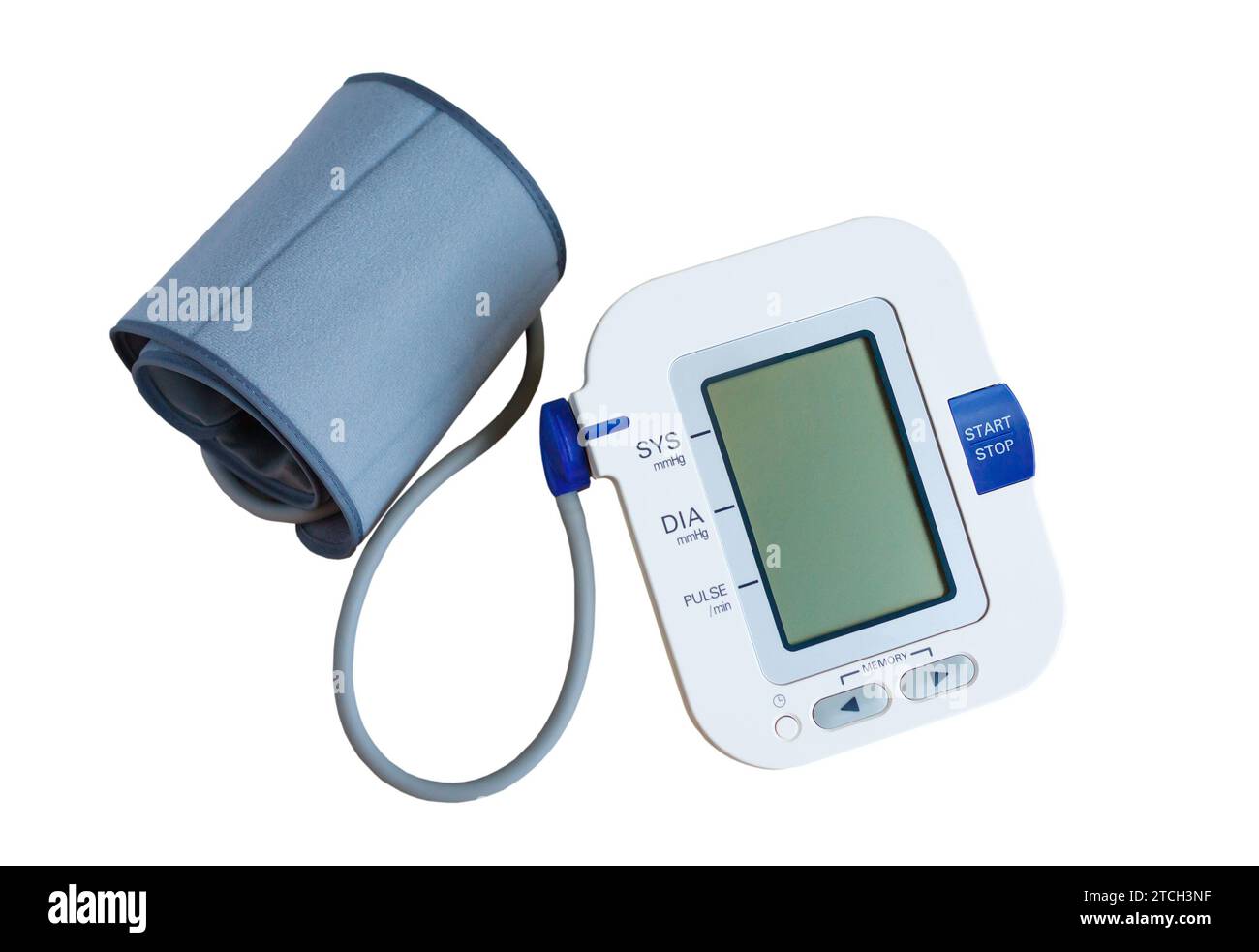 Digital Blood Pressure Monitor isolated on white background Stock Photo ...