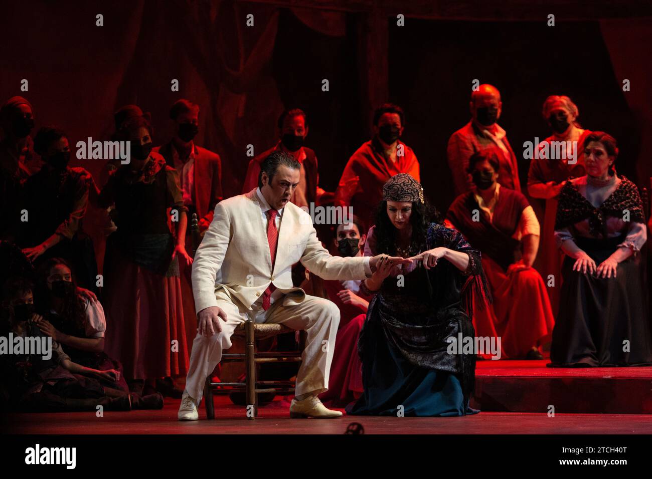 Seville, 02/15/2022. General rehearsal of the opera 'El Gato Montés ...