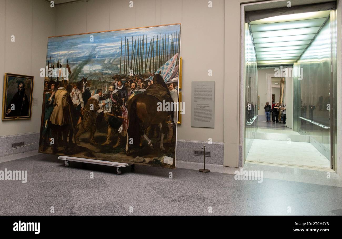 Madrid, 05/26/2022. Transfer to the Prado Museum of 'The Surrender of ...