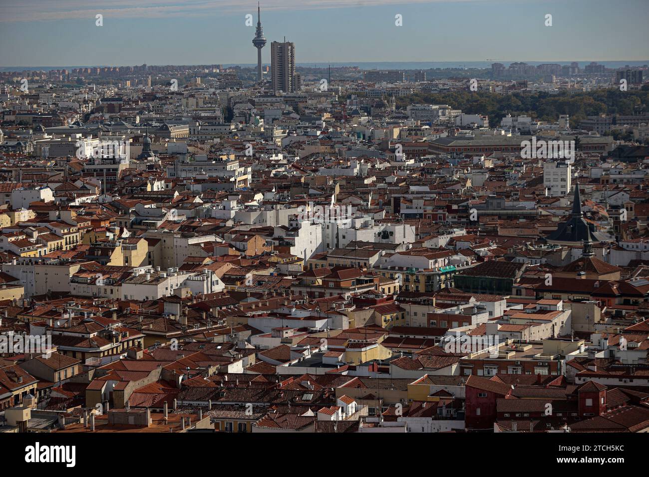 Madrid, 11/07/2021. View of Madrid from the terrace of the Riu hotel in ...