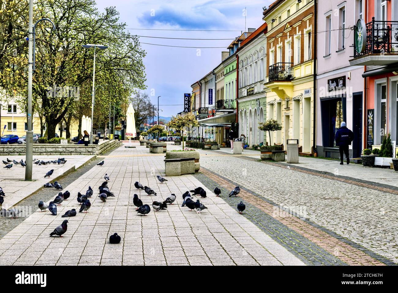 Urban street scene pigeons hi-res stock photography and images - Alamy
