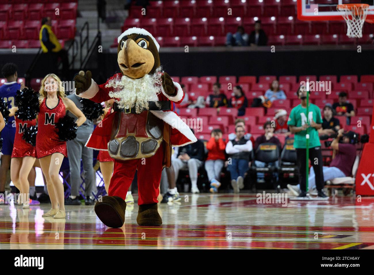 December 12, 2023: Maryland Terrapins mascot reacts during the NCAA ...