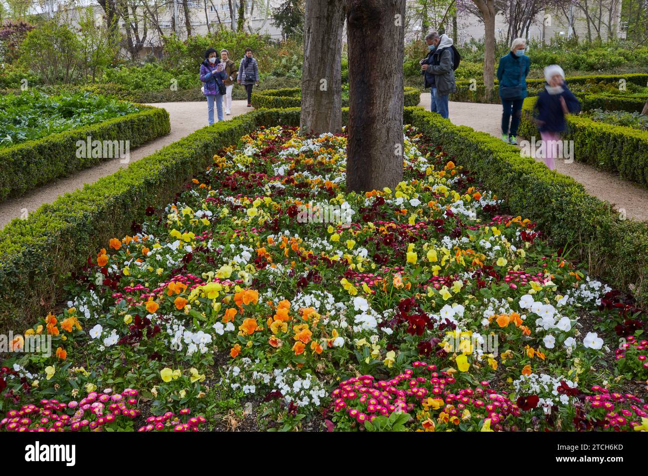 Madrid, 04/09/2022. Gardens and palaces of Vista Alegre, in the Carabanchel district. Photo ...