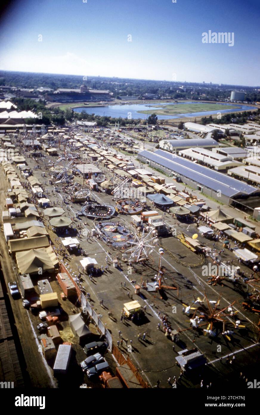 SACRAMENTO, CA - AUGUST, 1958: An aerial view of the Sacramento State ...