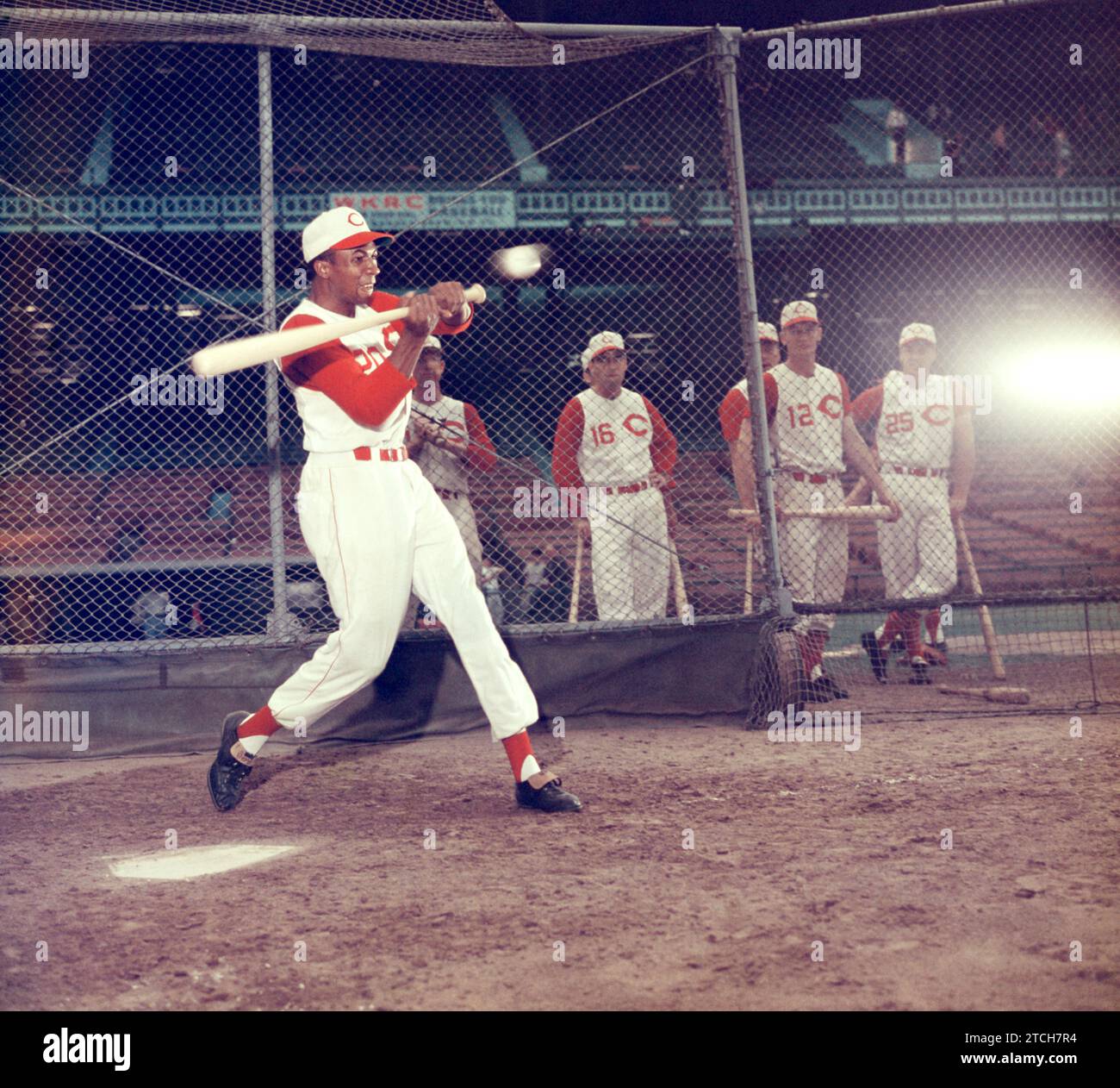 CINCINNATI, OH - 1957: Frank Robinson #20 of the Cincinnati Redlegs ...