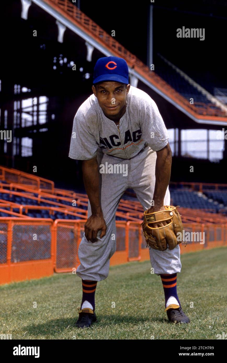 CINCINNATI, OH - JULY 4: Gene Baker #37 of the Chicago Cubs poses for a ...