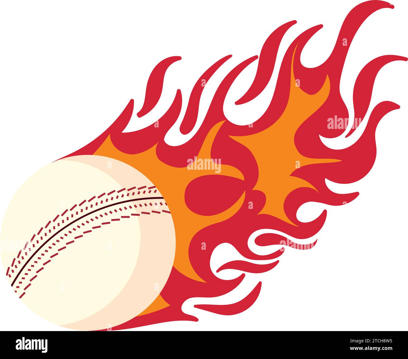 cricket ball on fire Stock Vector Image & Art - Alamy