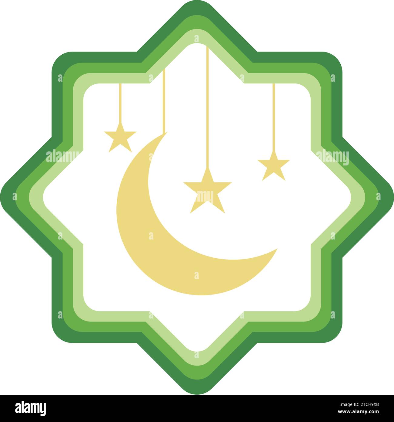 idul fitri arabic frame and moon Stock Vector Image & Art - Alamy