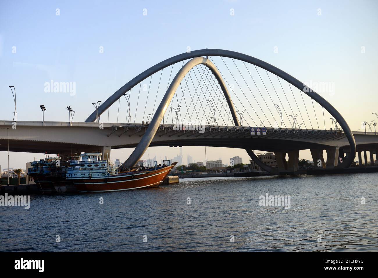 The Infinity bridge in Dubai, UAE Stock Photo - Alamy