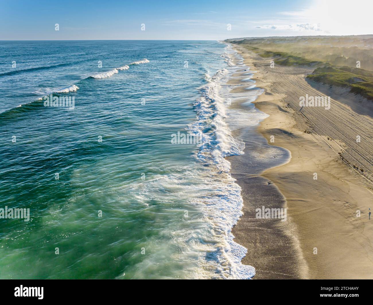 arial view of montauk beach, looking west Stock Photo - Alamy