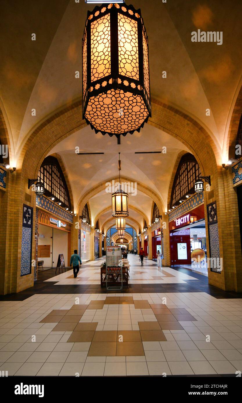 The beautiful Ibn Battuta shopping mall in Dubai, United Arab Emirates ...