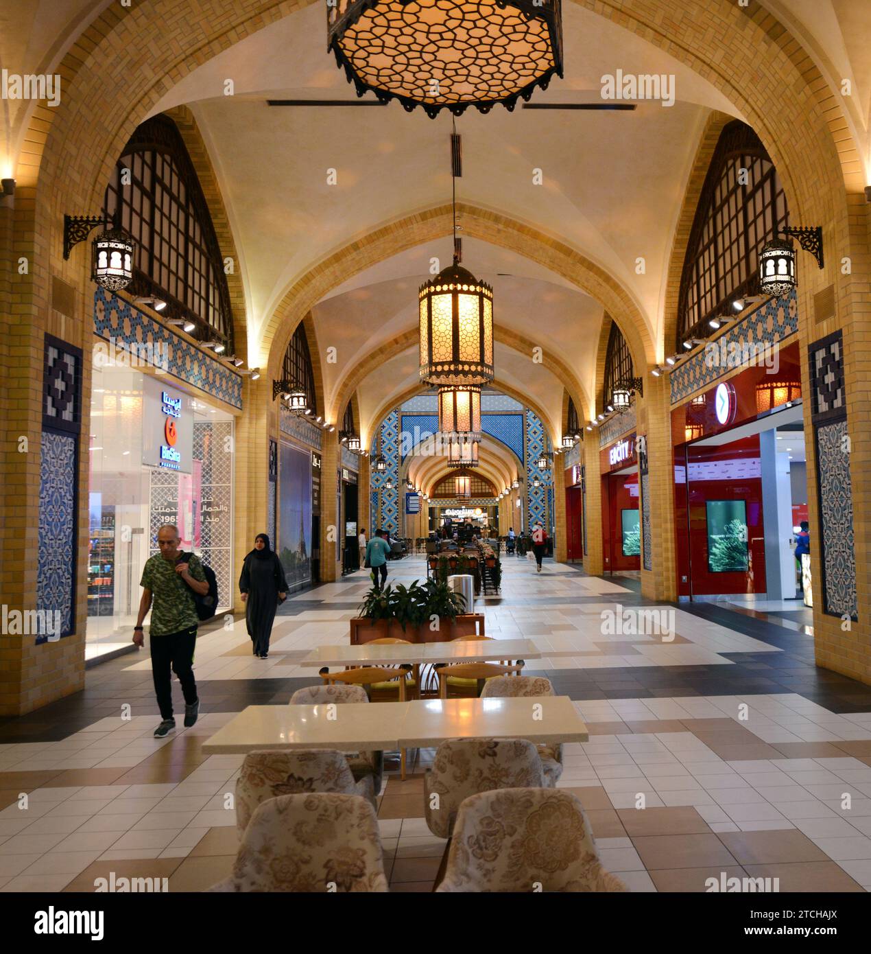 The beautiful Ibn Battuta shopping mall in Dubai, United Arab Emirates ...