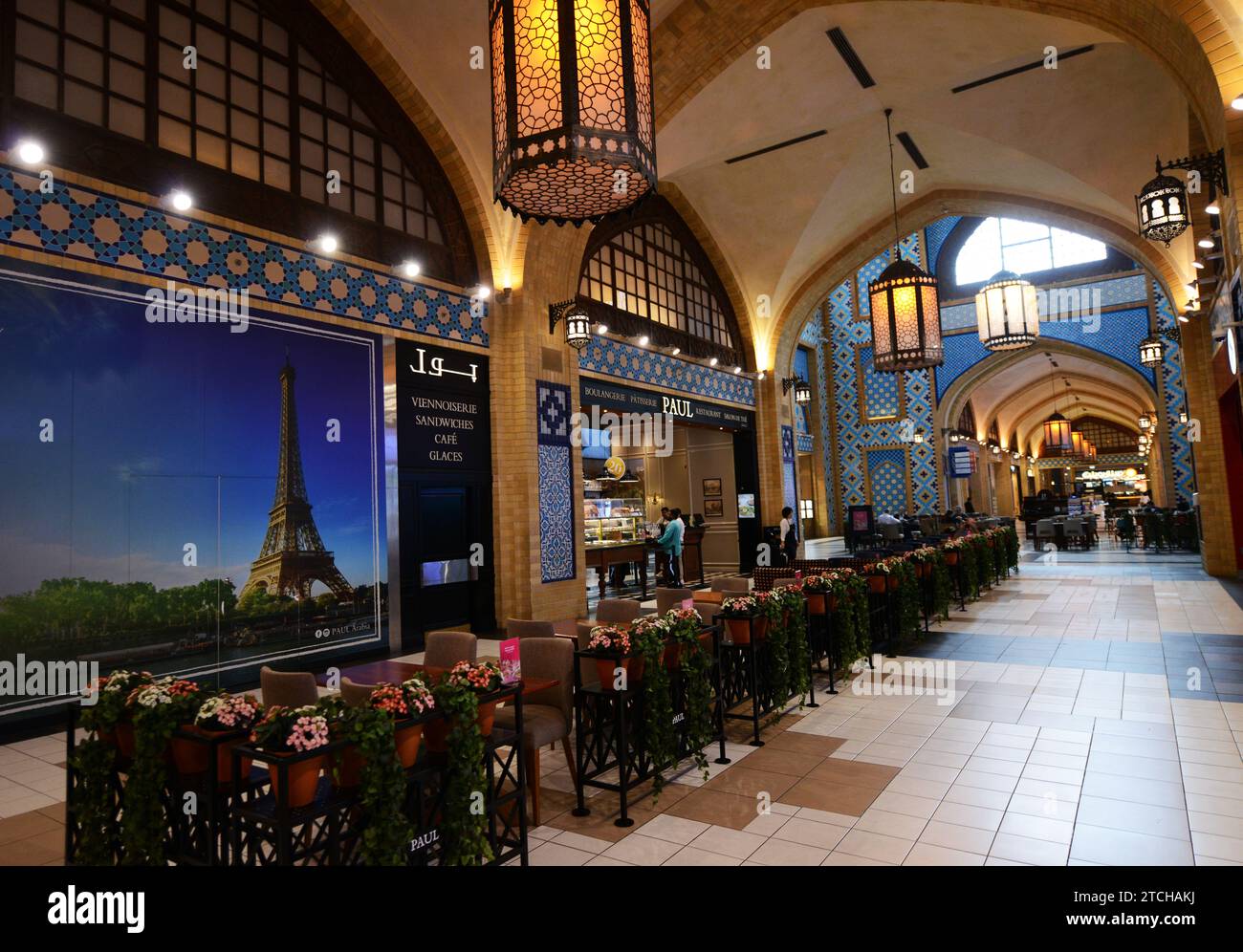 The beautiful Ibn Battuta shopping mall in Dubai, United Arab Emirates ...