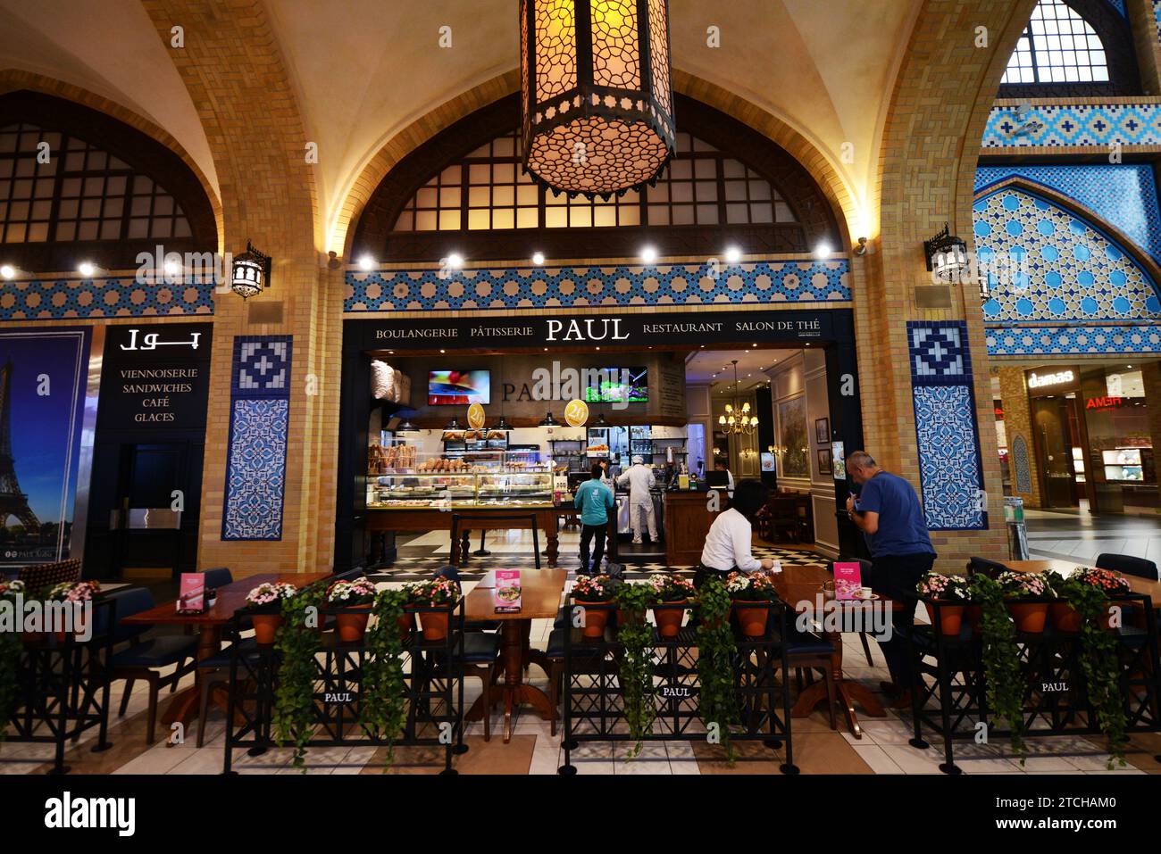 The beautiful Ibn Battuta shopping mall in Dubai, United Arab Emirates ...