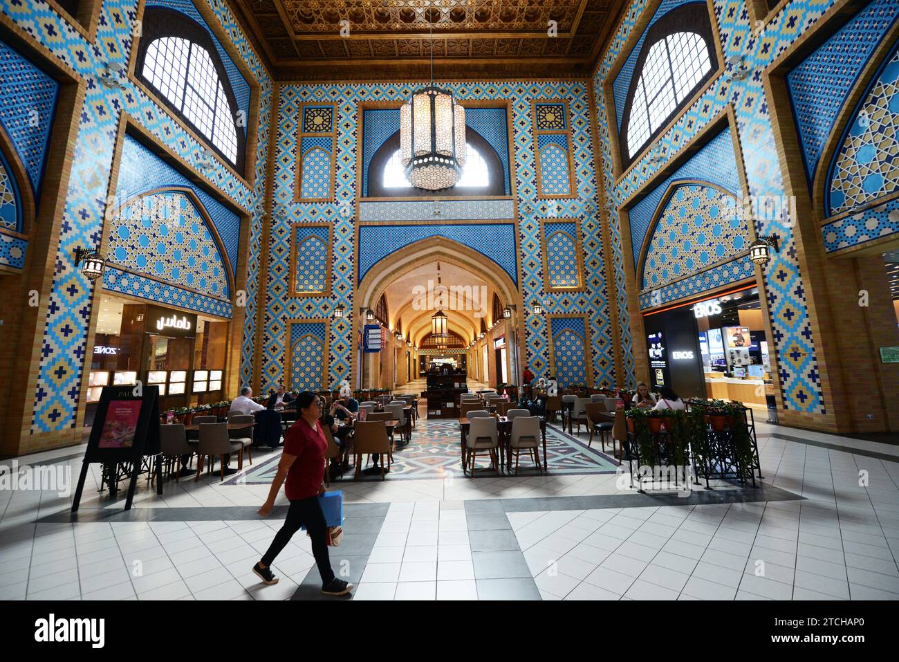The beautiful Ibn Battuta shopping mall in Dubai, United Arab Emirates ...