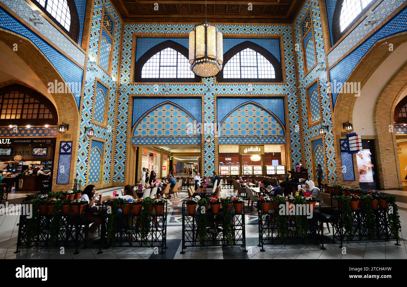 The beautiful Ibn Battuta shopping mall in Dubai, United Arab Emirates ...