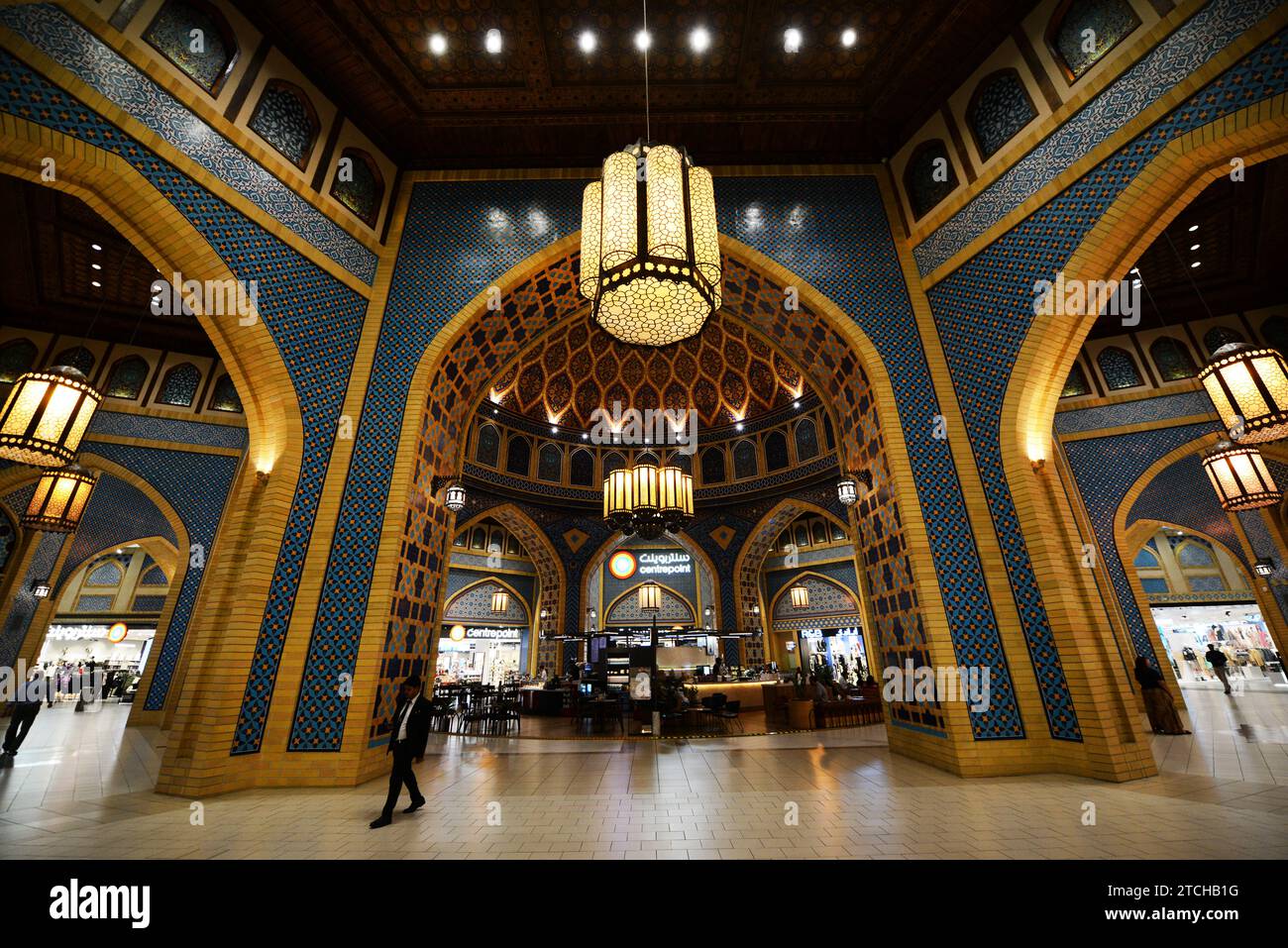 The beautiful Ibn Battuta shopping mall in Dubai, United Arab Emirates ...