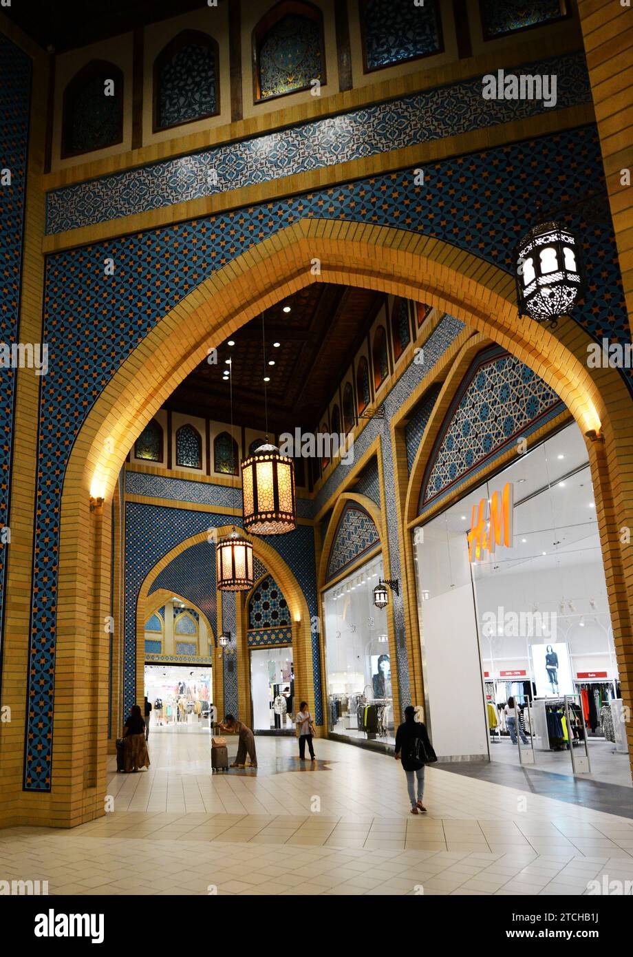 The beautiful Ibn Battuta shopping mall in Dubai, United Arab Emirates ...