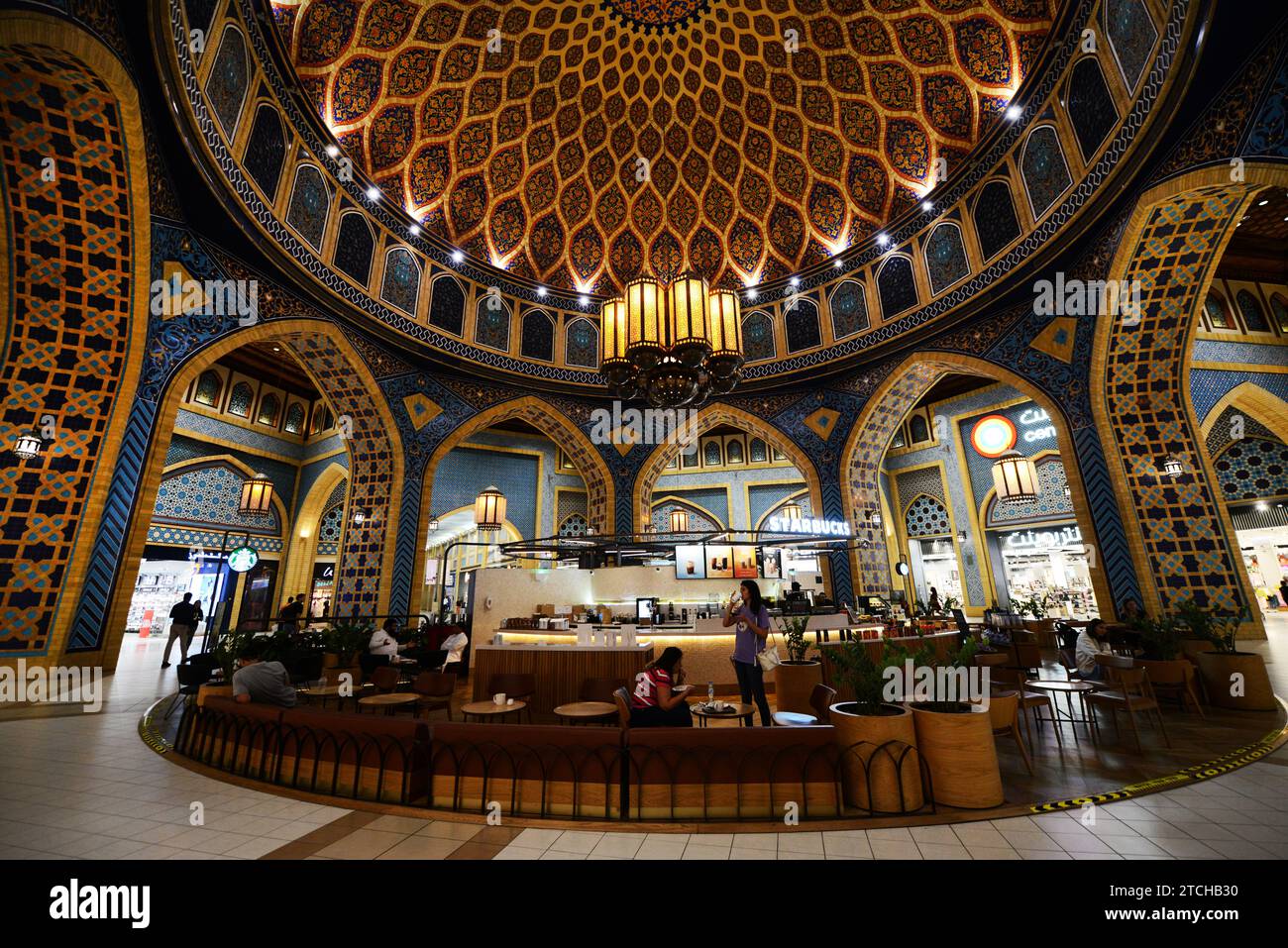 The beautiful Ibn Battuta shopping mall in Dubai, United Arab Emirates ...