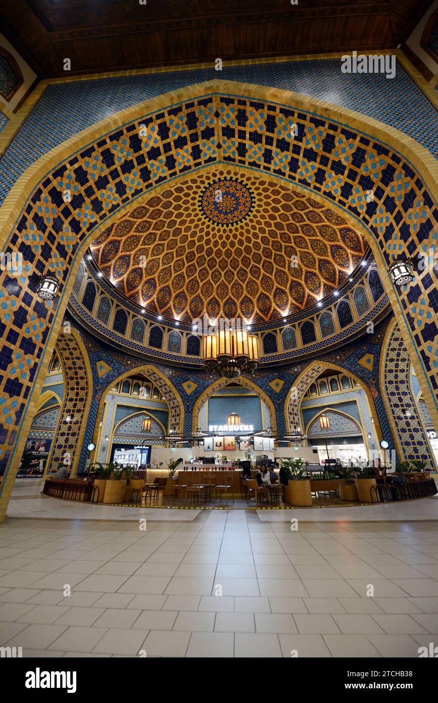 The beautiful Ibn Battuta shopping mall in Dubai, United Arab Emirates ...