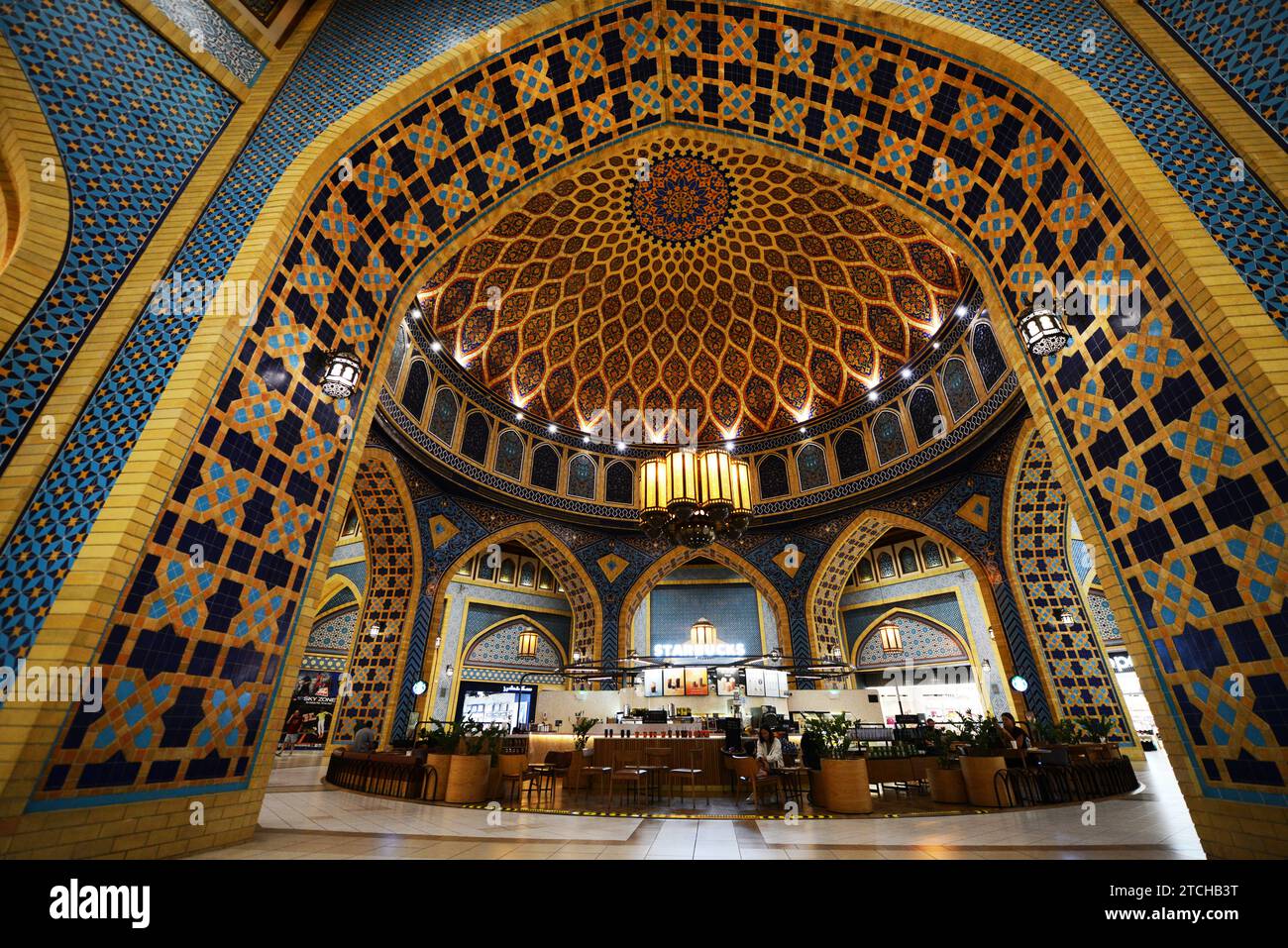 The beautiful Ibn Battuta shopping mall in Dubai, United Arab Emirates ...