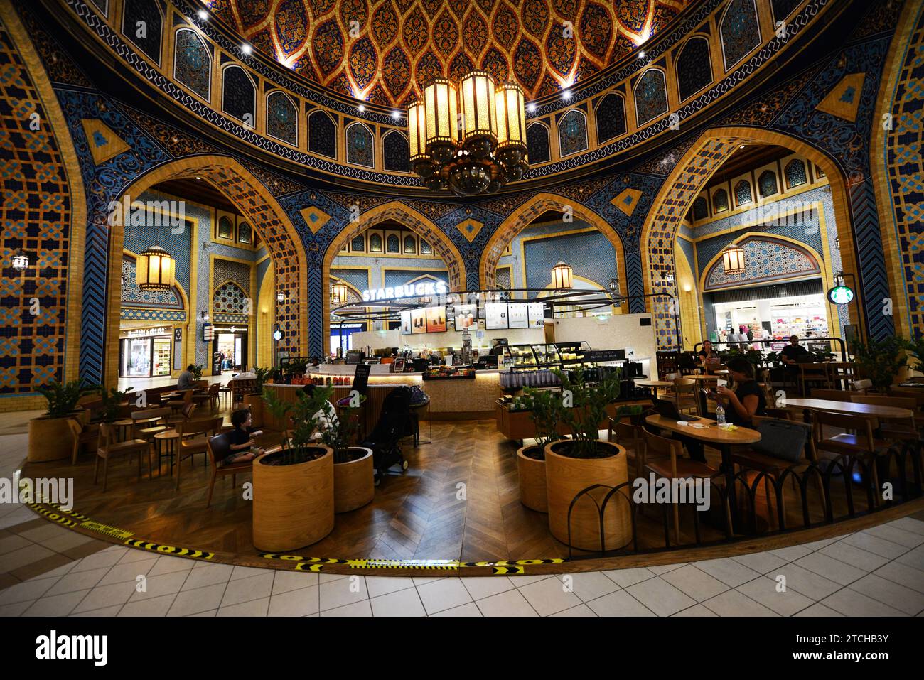 The beautiful Ibn Battuta shopping mall in Dubai, United Arab Emirates ...