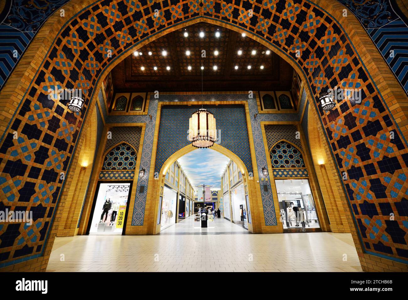 The beautiful Ibn Battuta shopping mall in Dubai, United Arab Emirates ...