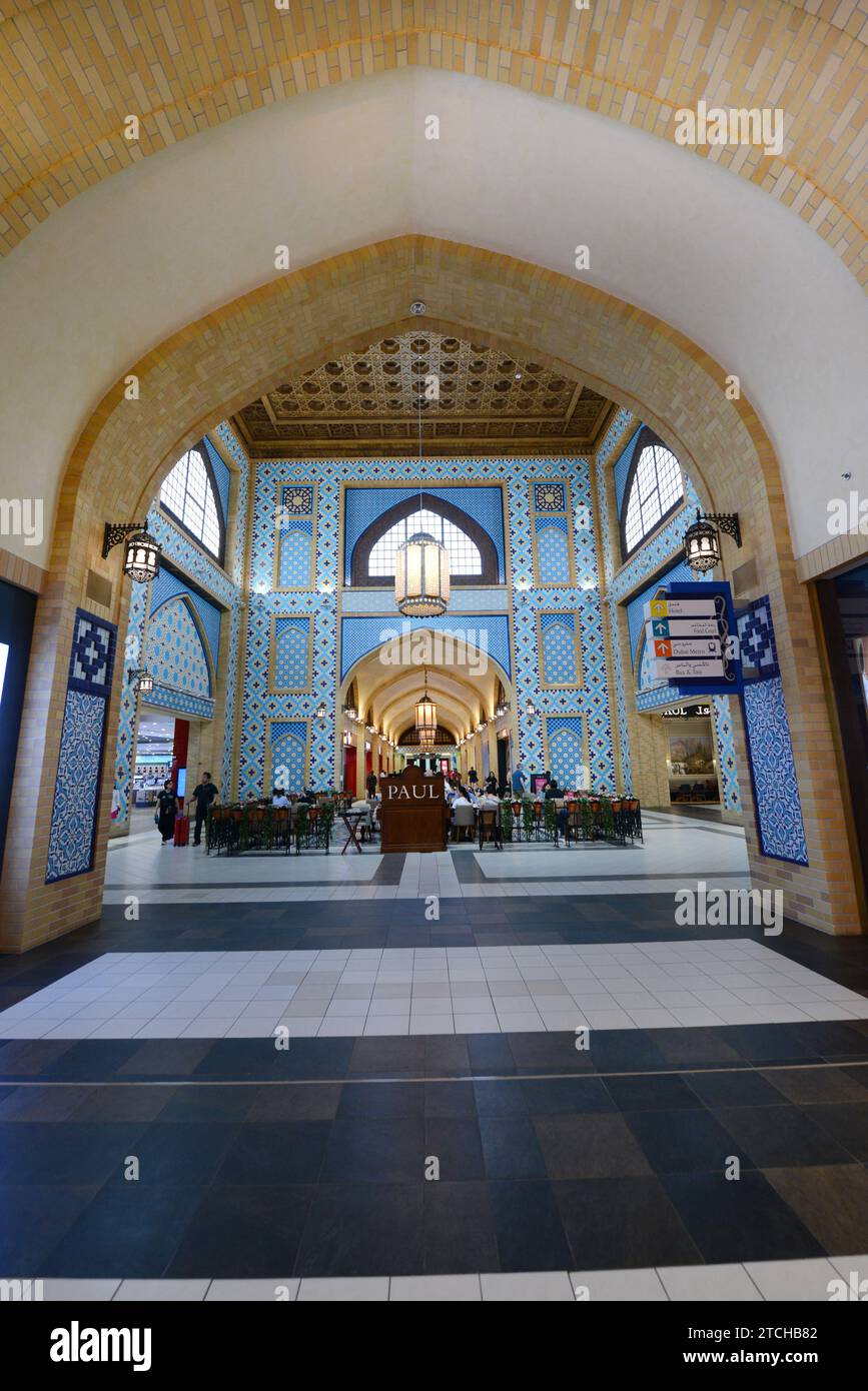 The beautiful Ibn Battuta shopping mall in Dubai, United Arab Emirates ...