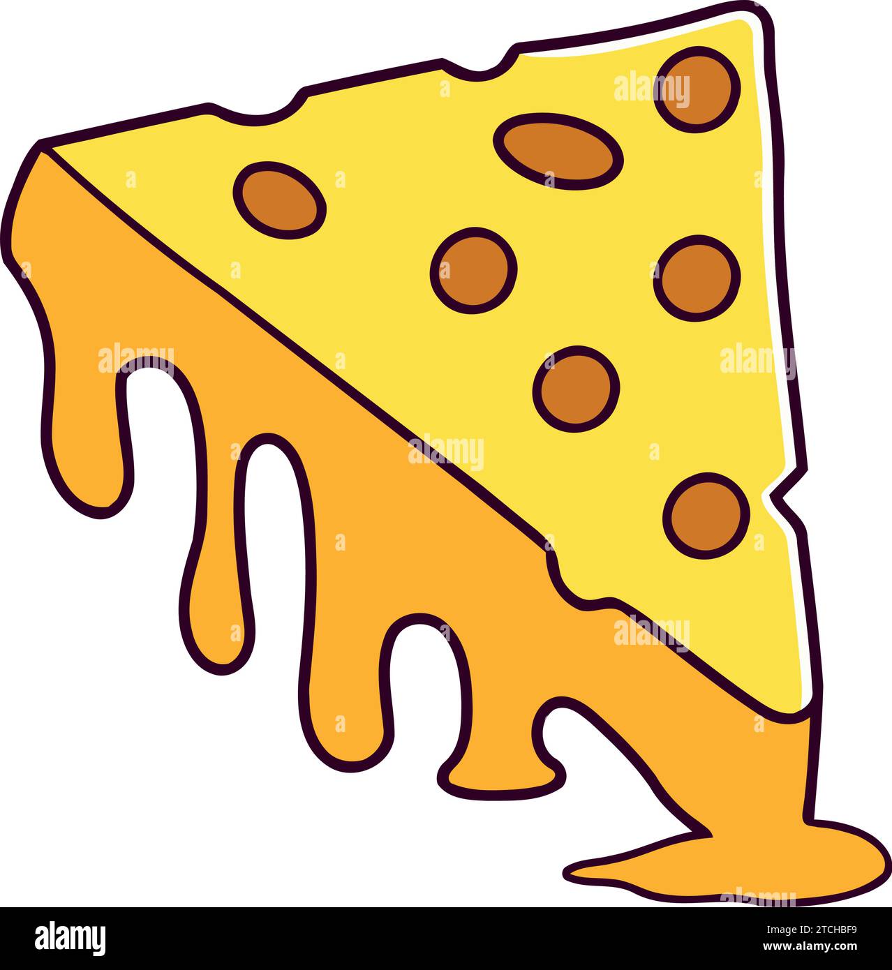 cheese sliced melted flowing Stock Vector Image & Art - Alamy