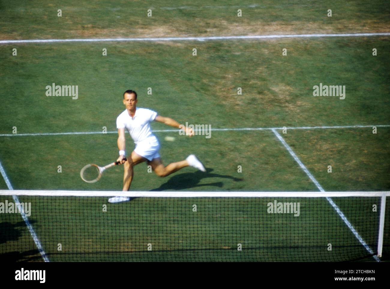 FOREST HILLS, NY - SEPTEMBER 3: Ken Rosewall of Australia hits a return ...