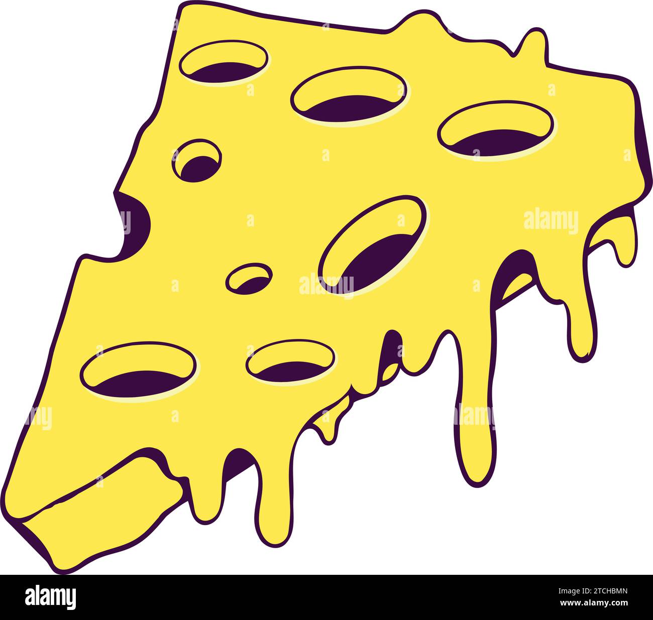 cheese sliced melted Stock Vector Image & Art - Alamy