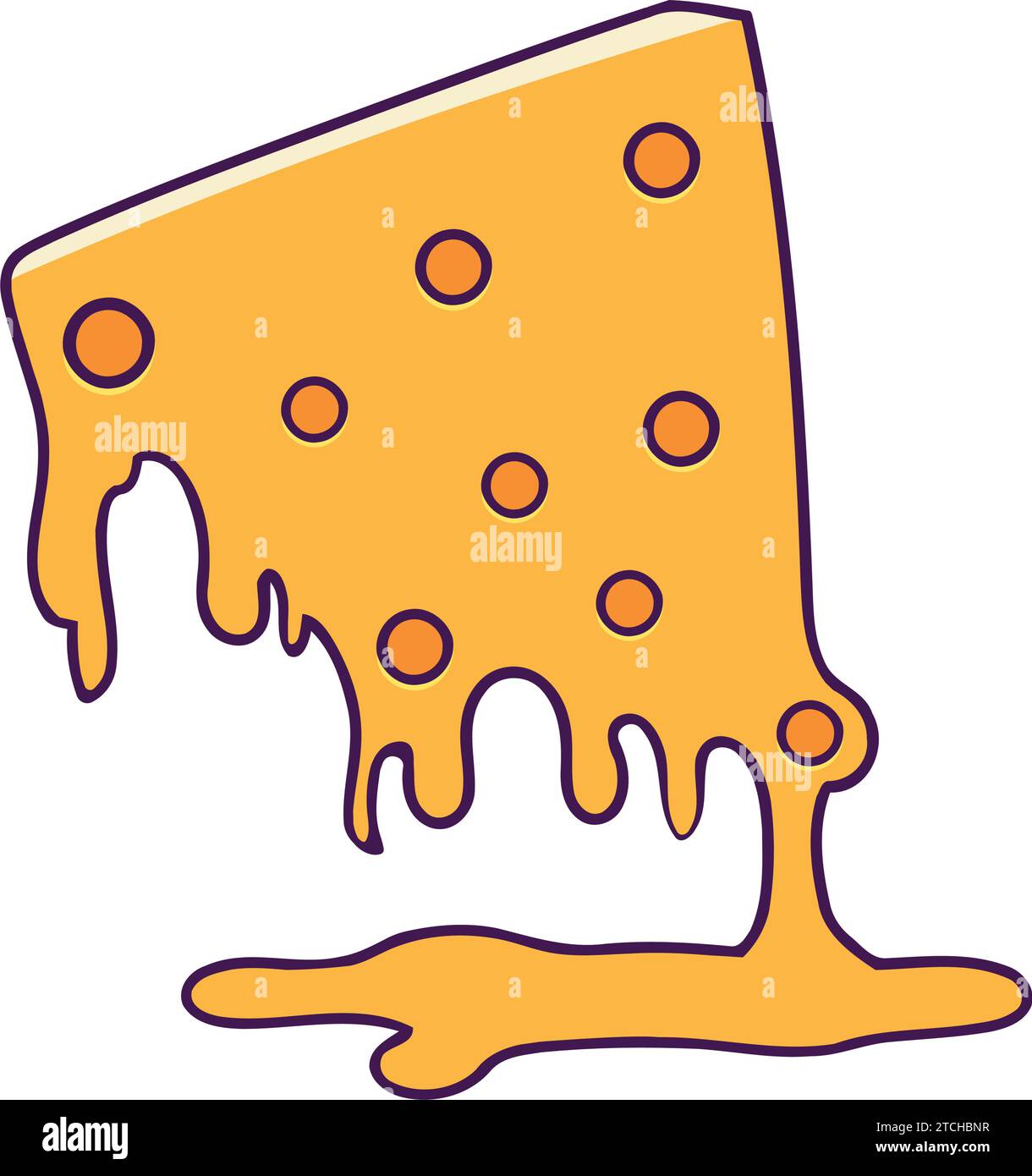 cheese sliced melted food Stock Vector Image & Art - Alamy