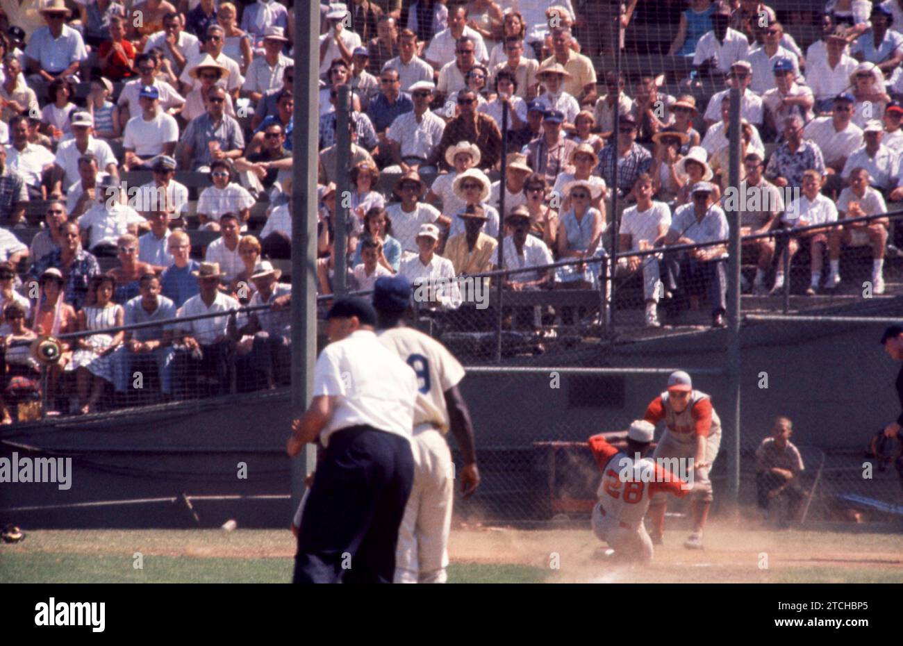 LOS ANGELES, CA - JULY 9: Johnny Edwards #6 of the Cincinnati Reds ...