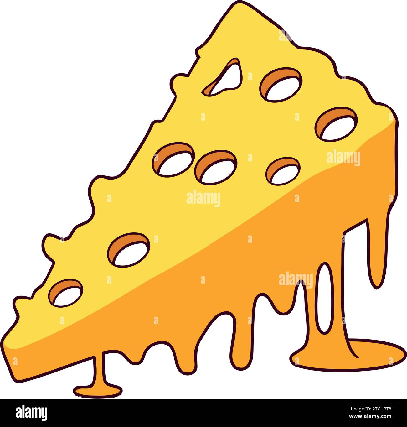 cheese sliced melted design Stock Vector Image & Art - Alamy