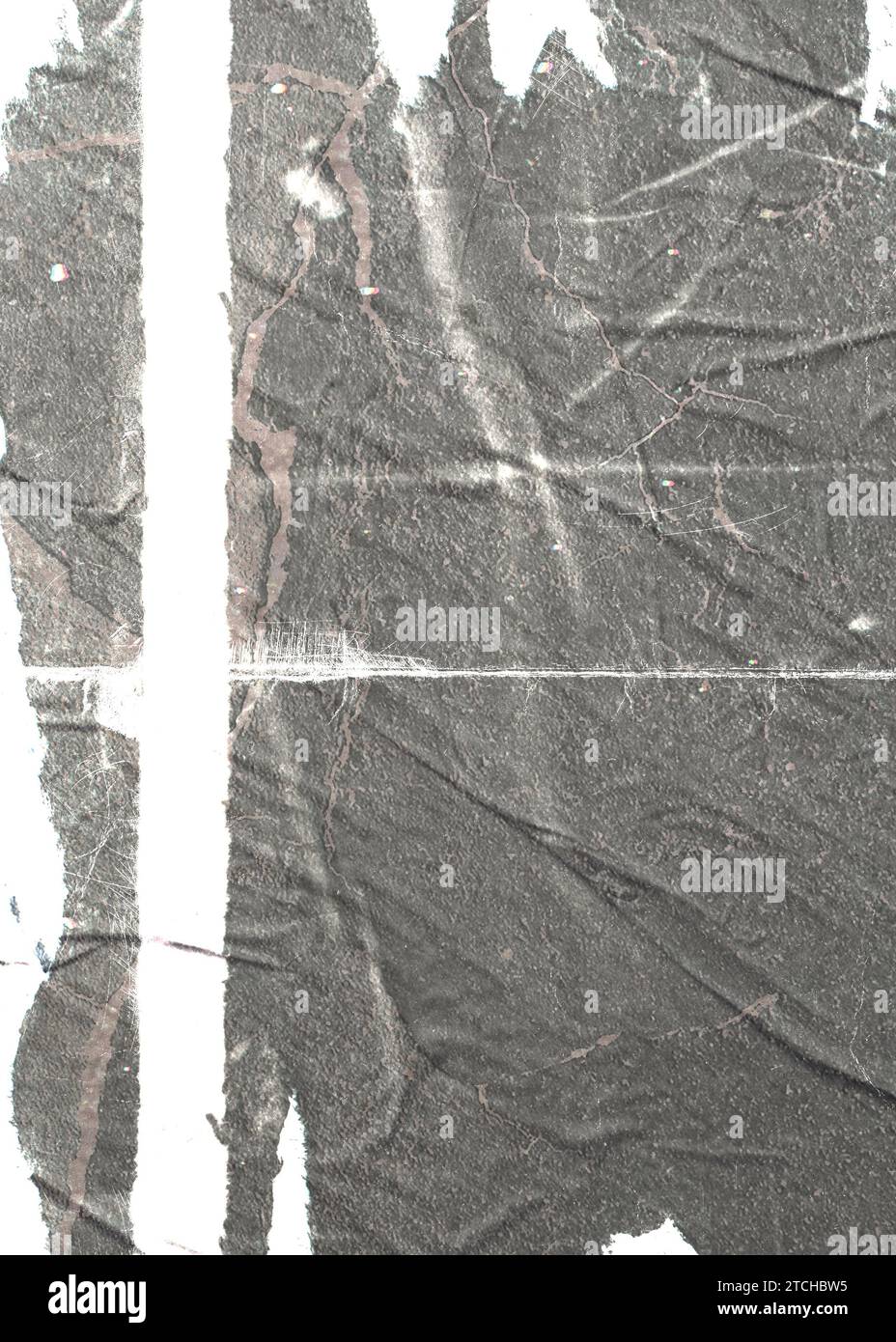 white old faded weathered creased wrinkled street poster texture model ...