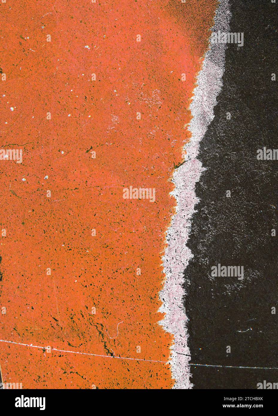 orange ripped paper torn edges strips isolated on black wall background ...