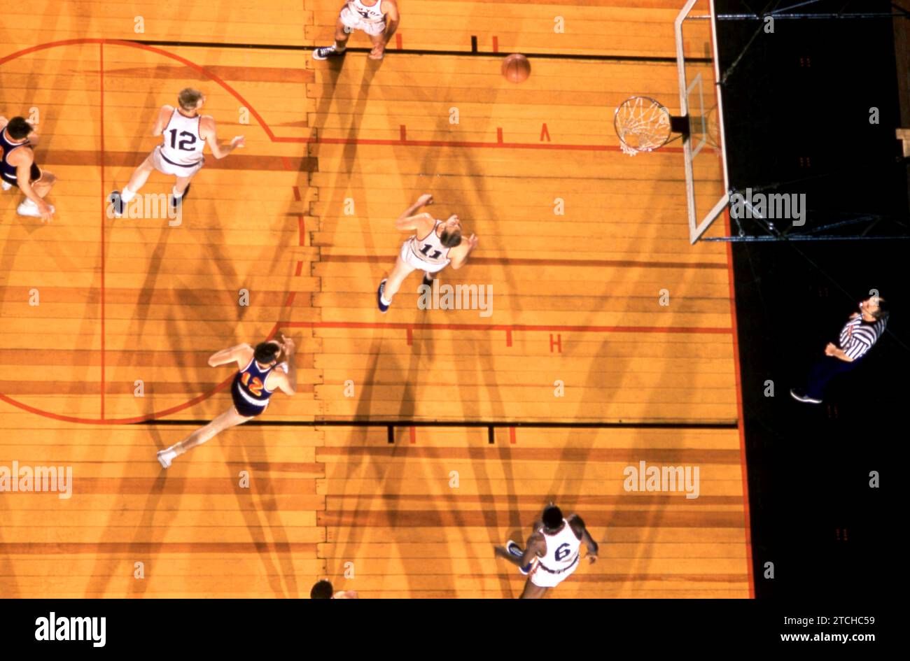 NEW YORK, NY - JANUARY 8: Harry Gallatin #11 and Kenny Sears #12 of the ...