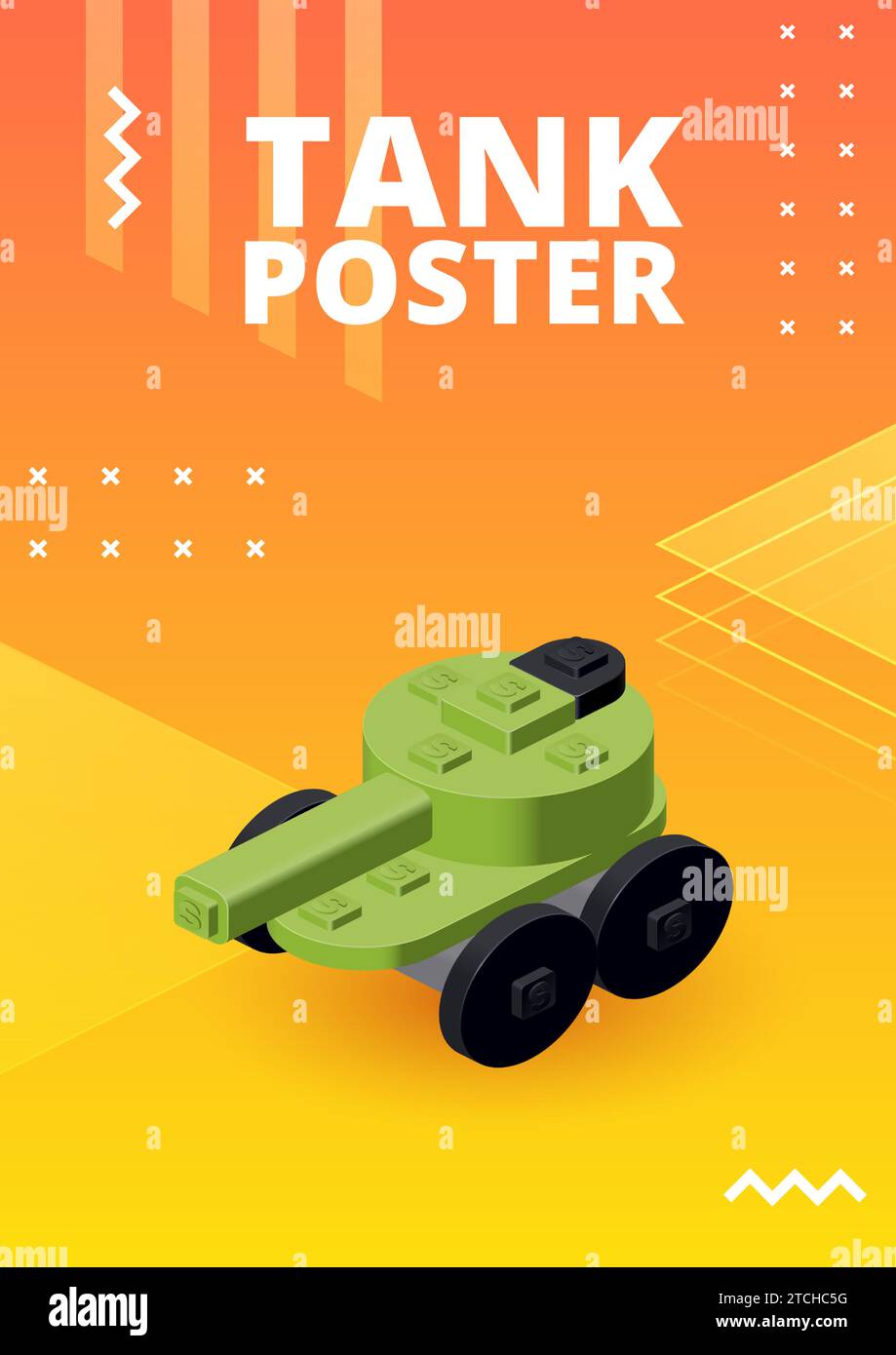 Tank poster for print and design. Vector illustration Stock Vector ...