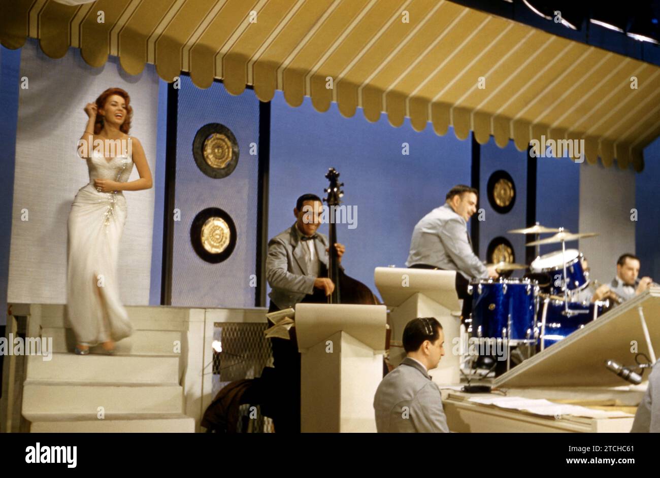 APRIL 23: American singer and actress Abbe Lane performs with a band ...