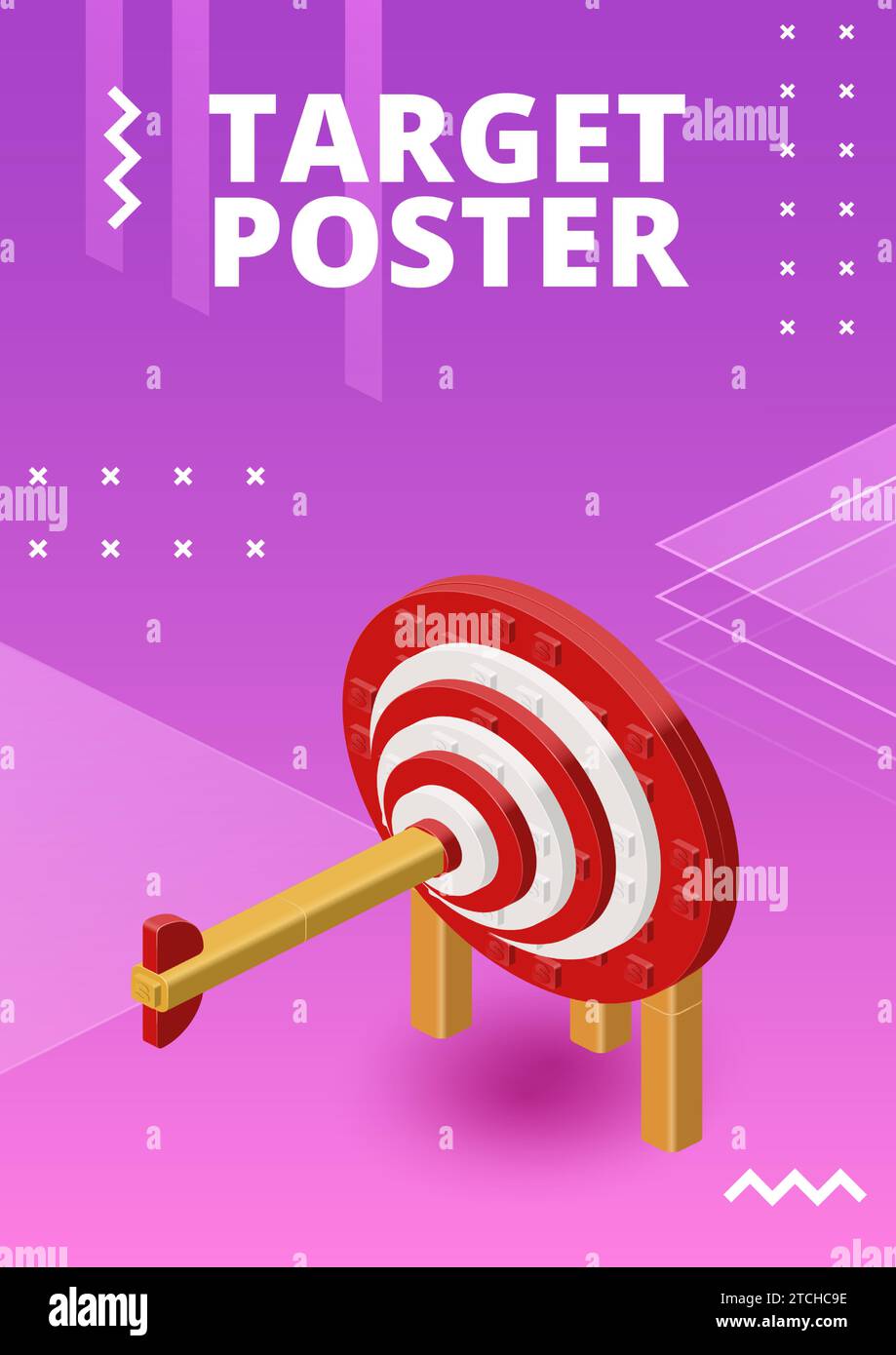 Target poster for print and design. Vector illustration Stock Vector ...